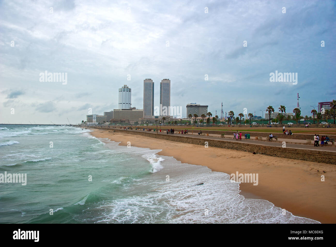Ocean waves on the beach in Colombo Stock Photo - Alamy