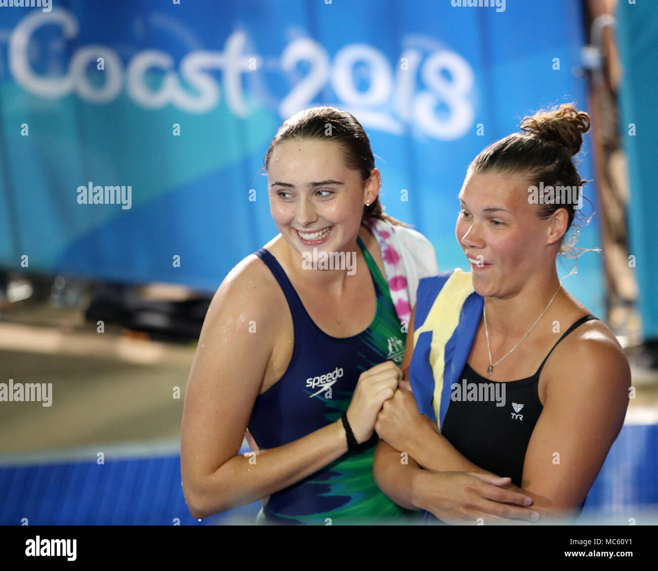Scotland's Grace Reid (right) celebrates Gold in the Women's 1m ...