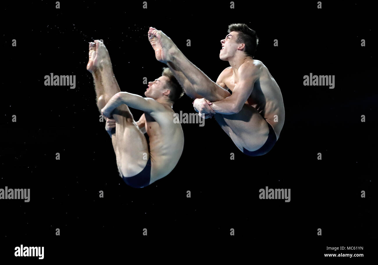 England's Jack Haslam And Ross Haslam during the Men's Synchronised 3m ...