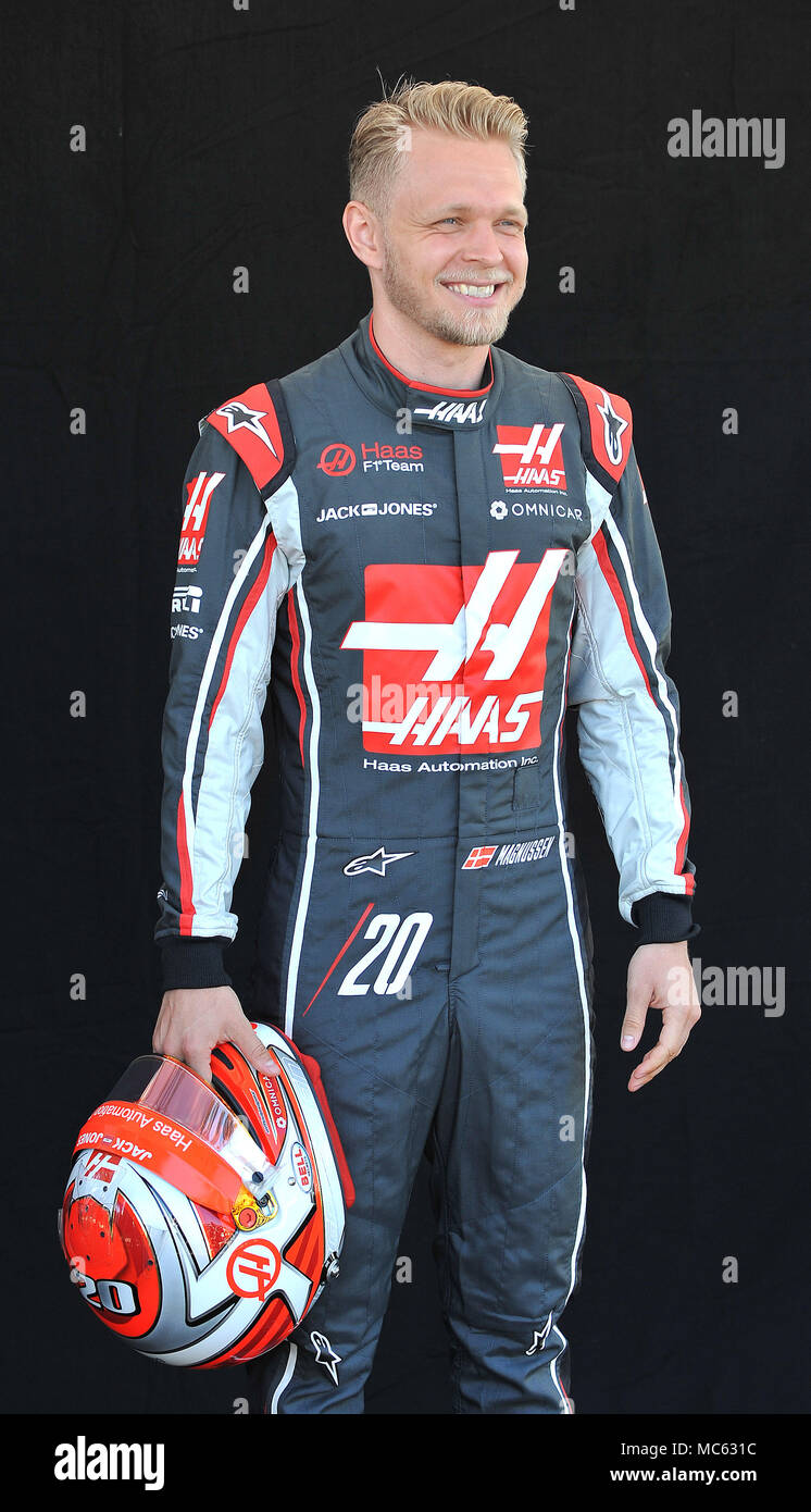 Kevin Magnussen of Haas F1 Team. Day 1 of the 2018 Formula 1 Rolex ...
