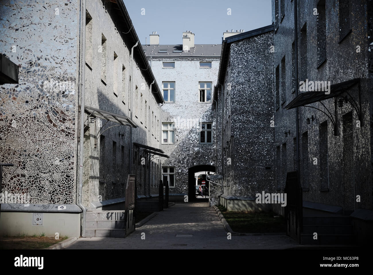 Lodz Poland - The Mirror House a building covered in a mirror mosaic by ...