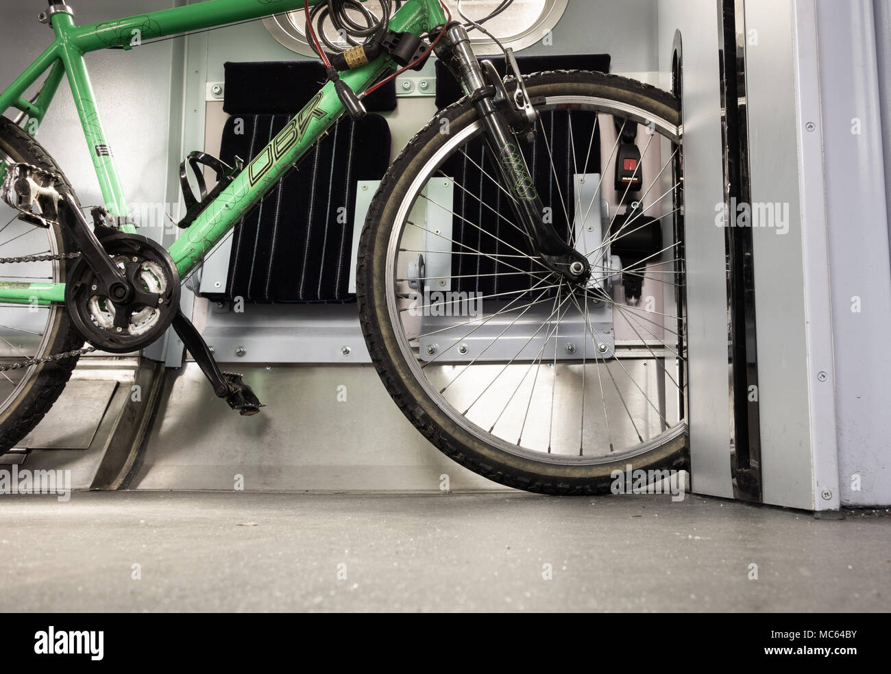 Bike/bicycle on train in England. United Kingdom Stock Photo - Alamy