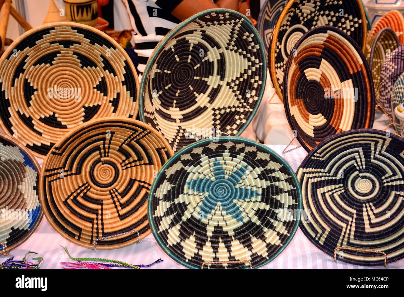African straw baskets Stock Photo - Alamy