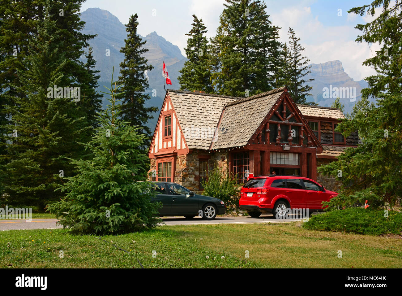 Banff NP entrance Stock Photo - Alamy