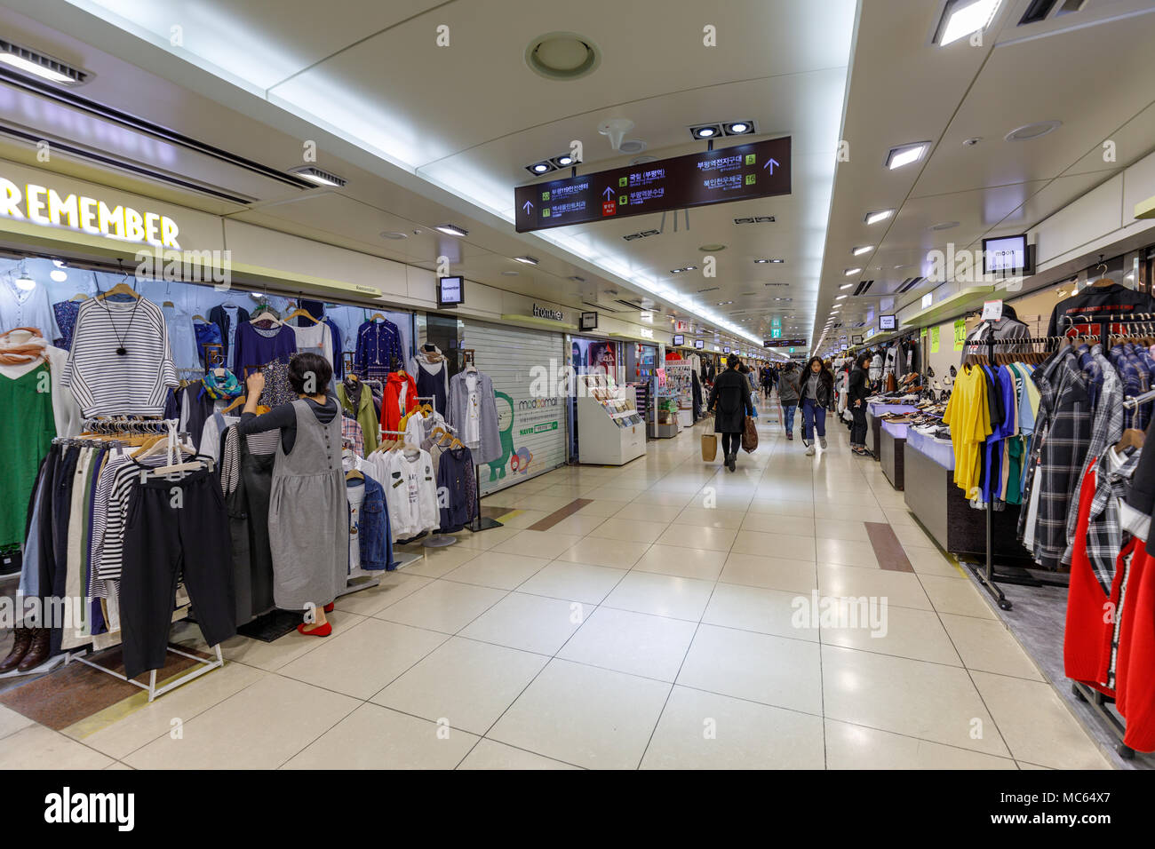 Incheon, South Korea - April 5, 2018 : Scenery of Bupyeong Modoo Mall ...