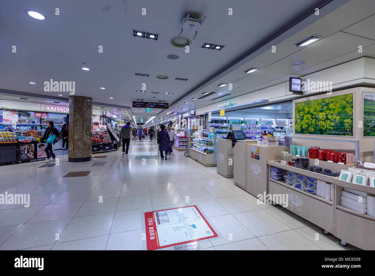 Incheon, South Korea - April 5, 2018 : Scenery of Bupyeong Modoo Mall, Bupyeong Underground ...