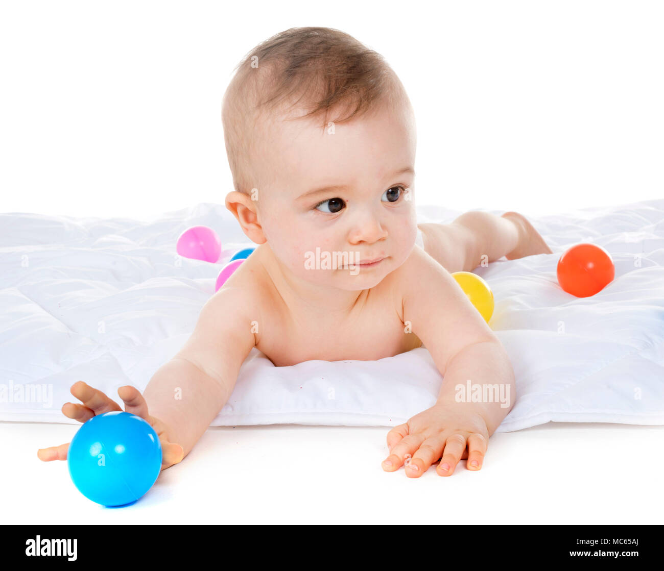 human baby in front of white background Stock Photo - Alamy