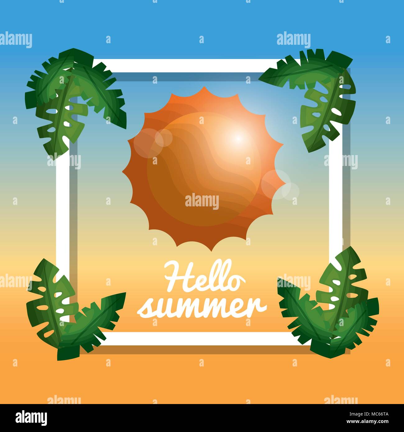 Hello summer clip art hi-res stock photography and images - Alamy