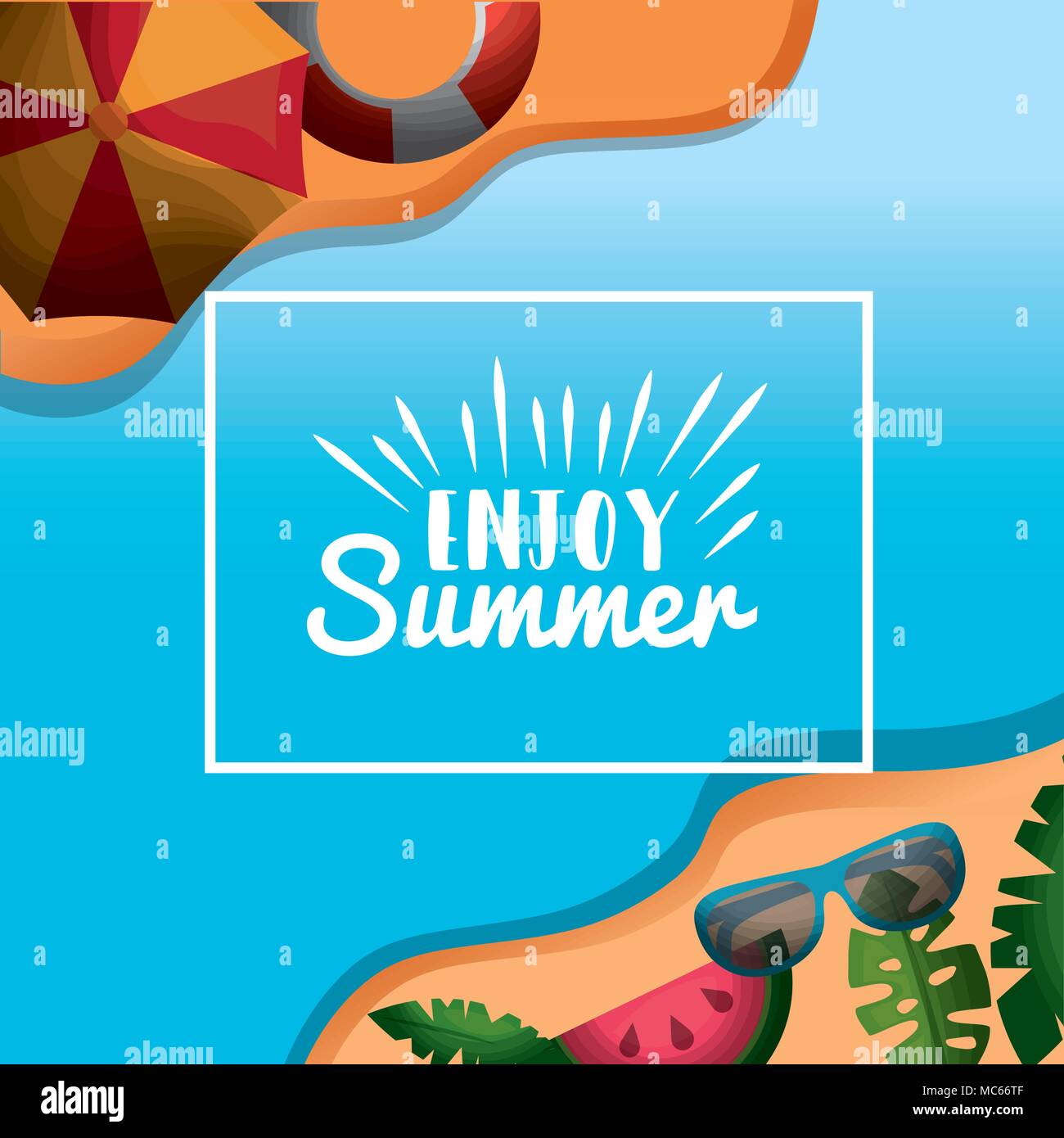 enjoy summer vacations Stock Vector Image & Art - Alamy