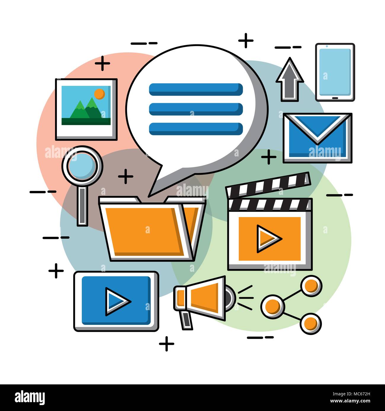 Social media old telephone Stock Vector Images - Alamy