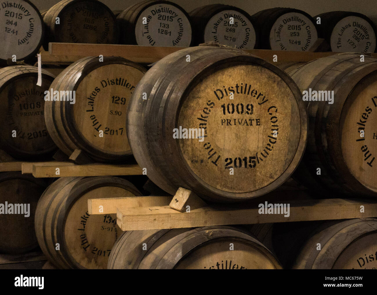 English whisky barrels hi-res stock photography and images - Alamy