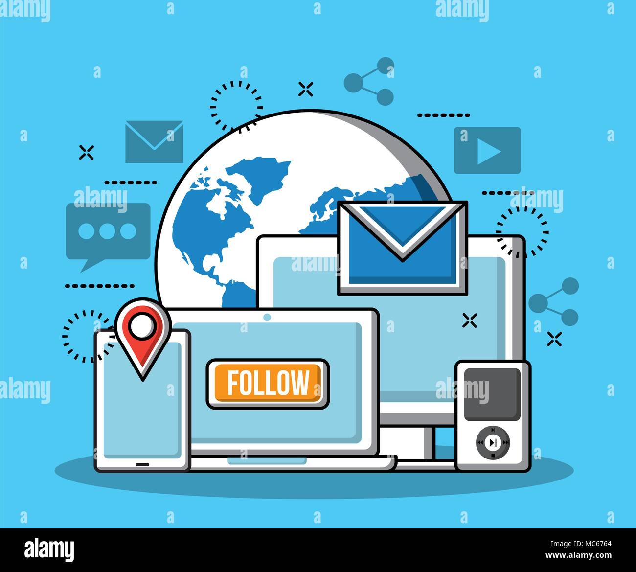 social media networks Stock Vector Image & Art - Alamy
