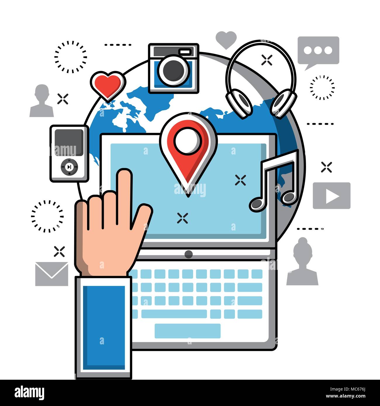 social media networks Stock Vector Image & Art - Alamy