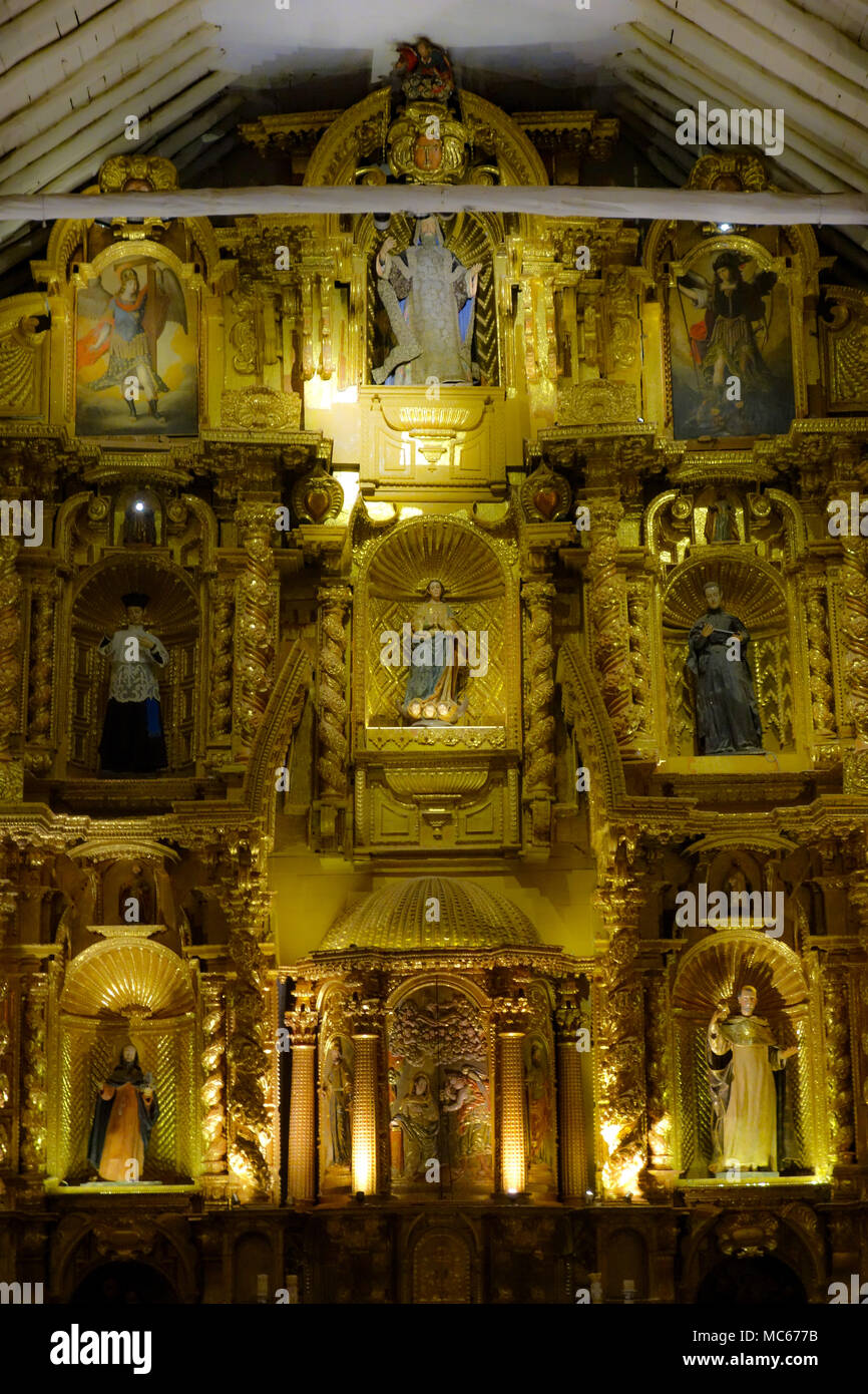 Cusco, Peru - April 2018: Interior of the San Antonio Abad chapel in ...