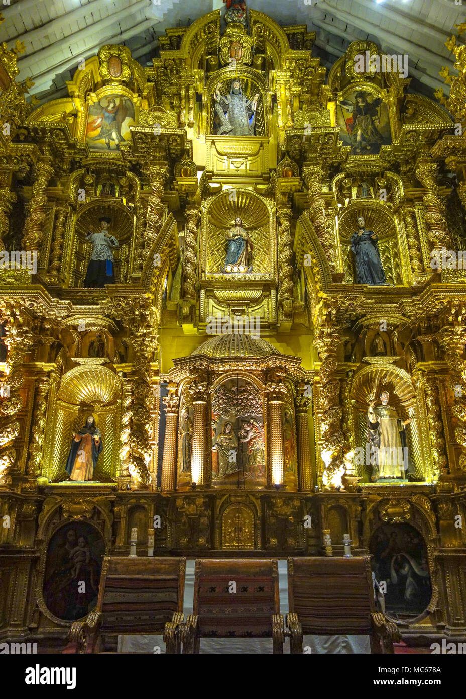 Cusco, Peru - April 2018: Interior of the San Antonio Abad chapel in ...