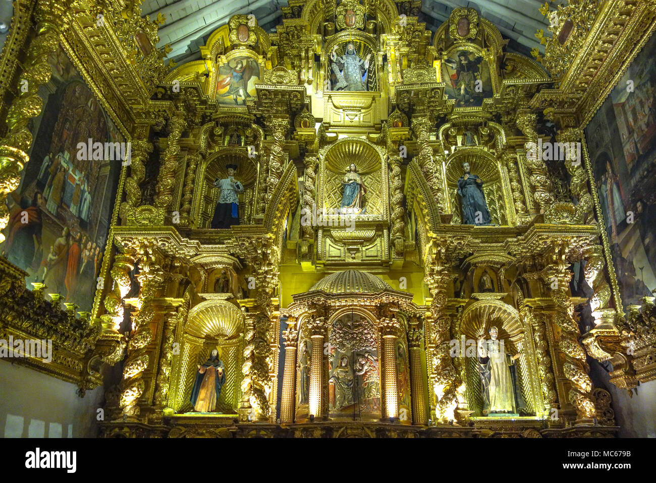 Cusco, Peru - April 2018: Interior of the San Antonio Abad chapel in ...