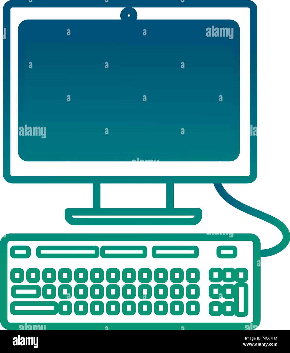 desktop computer isolated icon Stock Vector Image & Art - Alamy