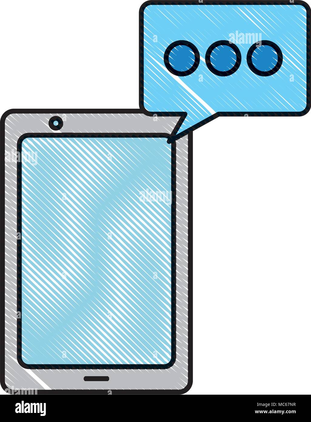 smartphone speech bubble message digital Stock Vector Image & Art - Alamy
