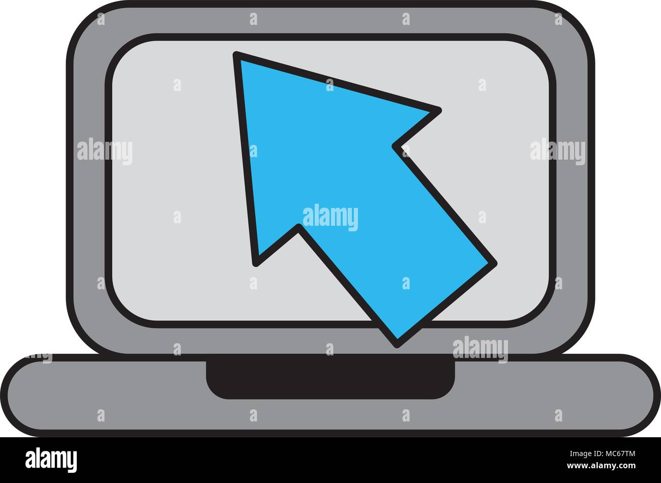 laptop arrow digital technology image Stock Vector Image & Art - Alamy