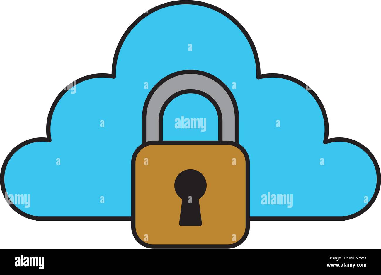 cloud storage security data browser digital Stock Vector Image & Art ...