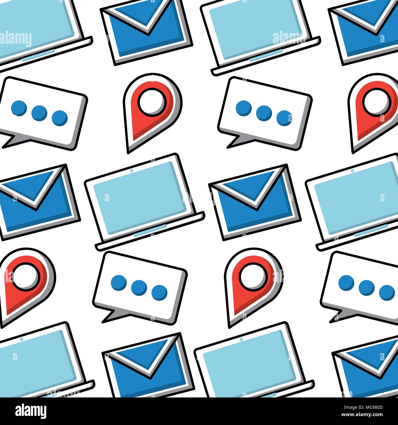 social media icons pattern background Stock Vector Image & Art - Alamy