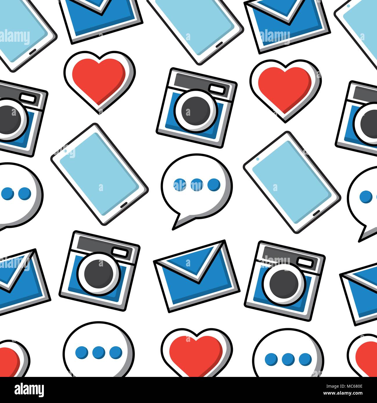 social media icons pattern background Stock Vector Image & Art - Alamy