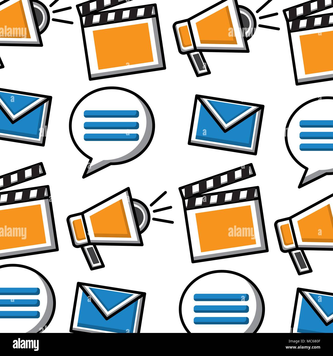 social media icons pattern background Stock Vector Image & Art - Alamy