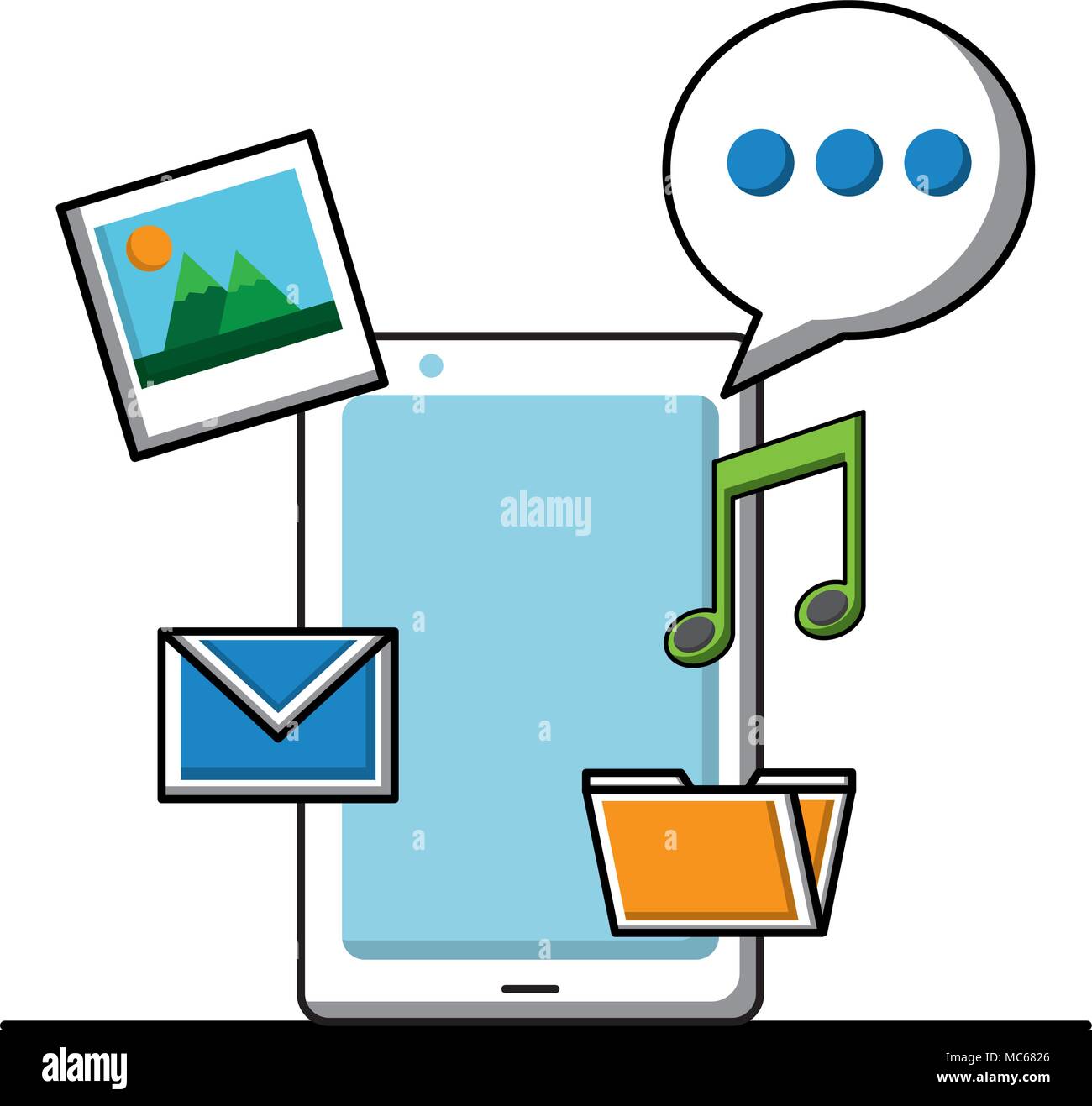 Smartphone icons note Stock Vector Images - Alamy