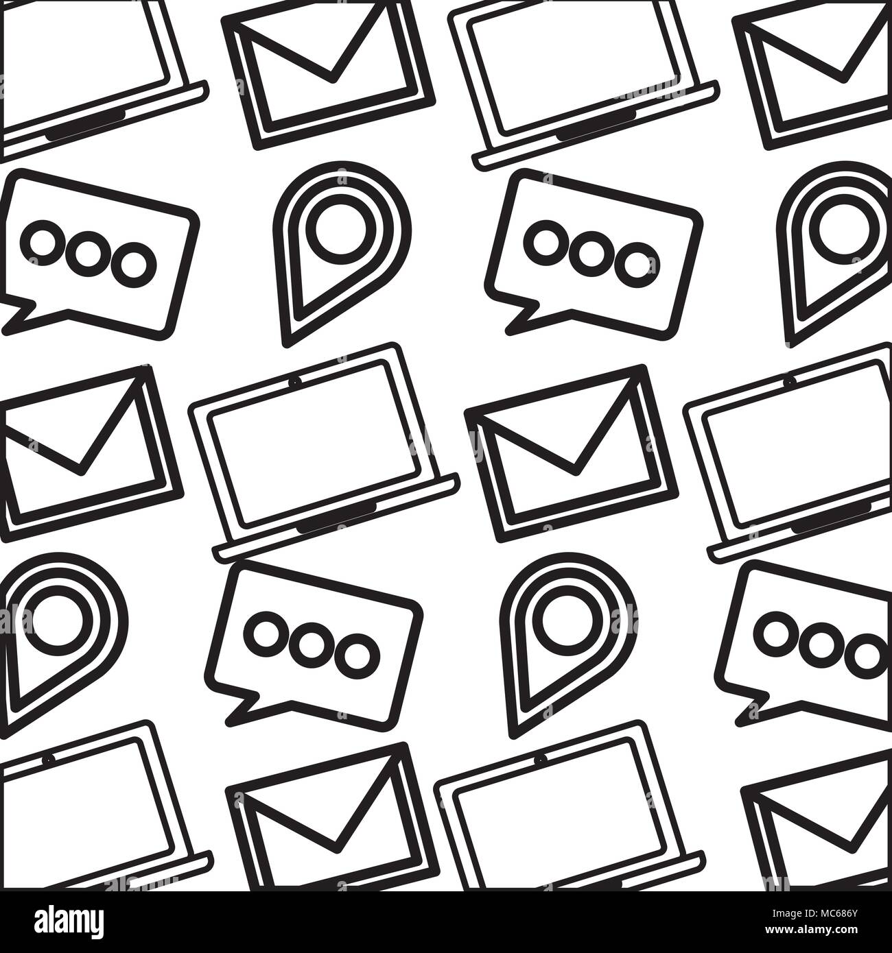 social media icons pattern background Stock Vector Image & Art - Alamy