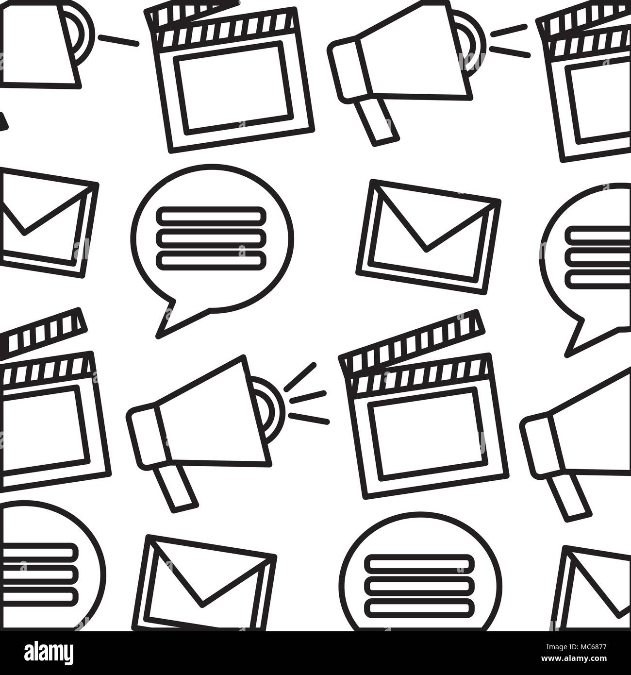 social media icons pattern background Stock Vector Image & Art - Alamy