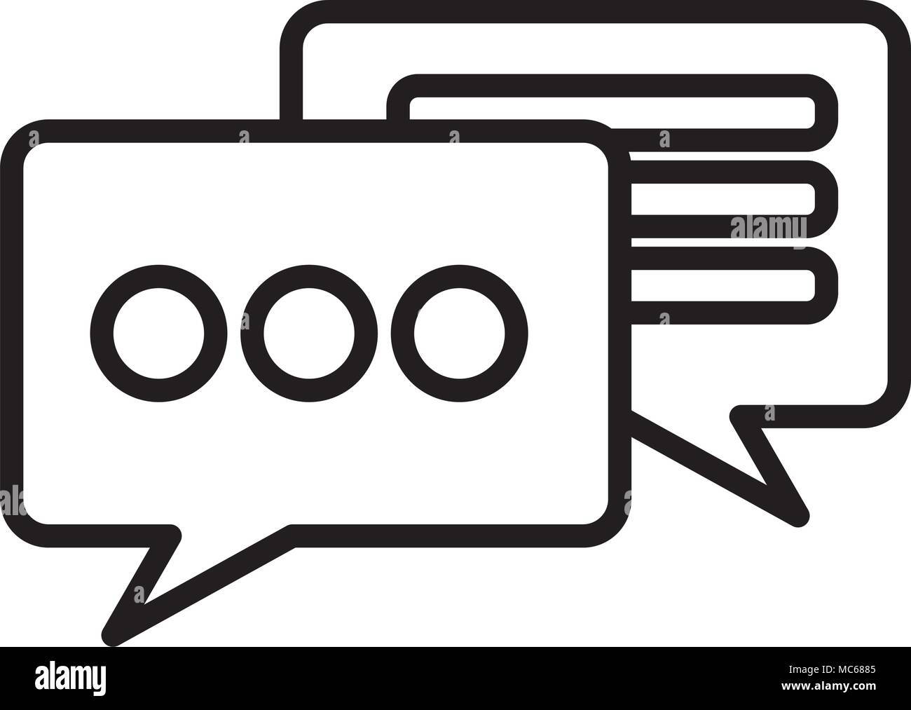 speech bubbles comunication icon Stock Vector Image & Art - Alamy