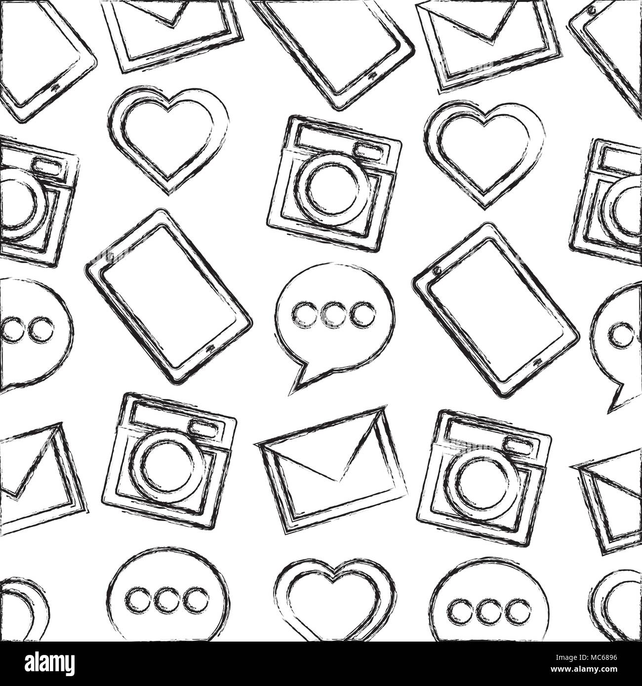 social media icons pattern background Stock Vector Image & Art - Alamy