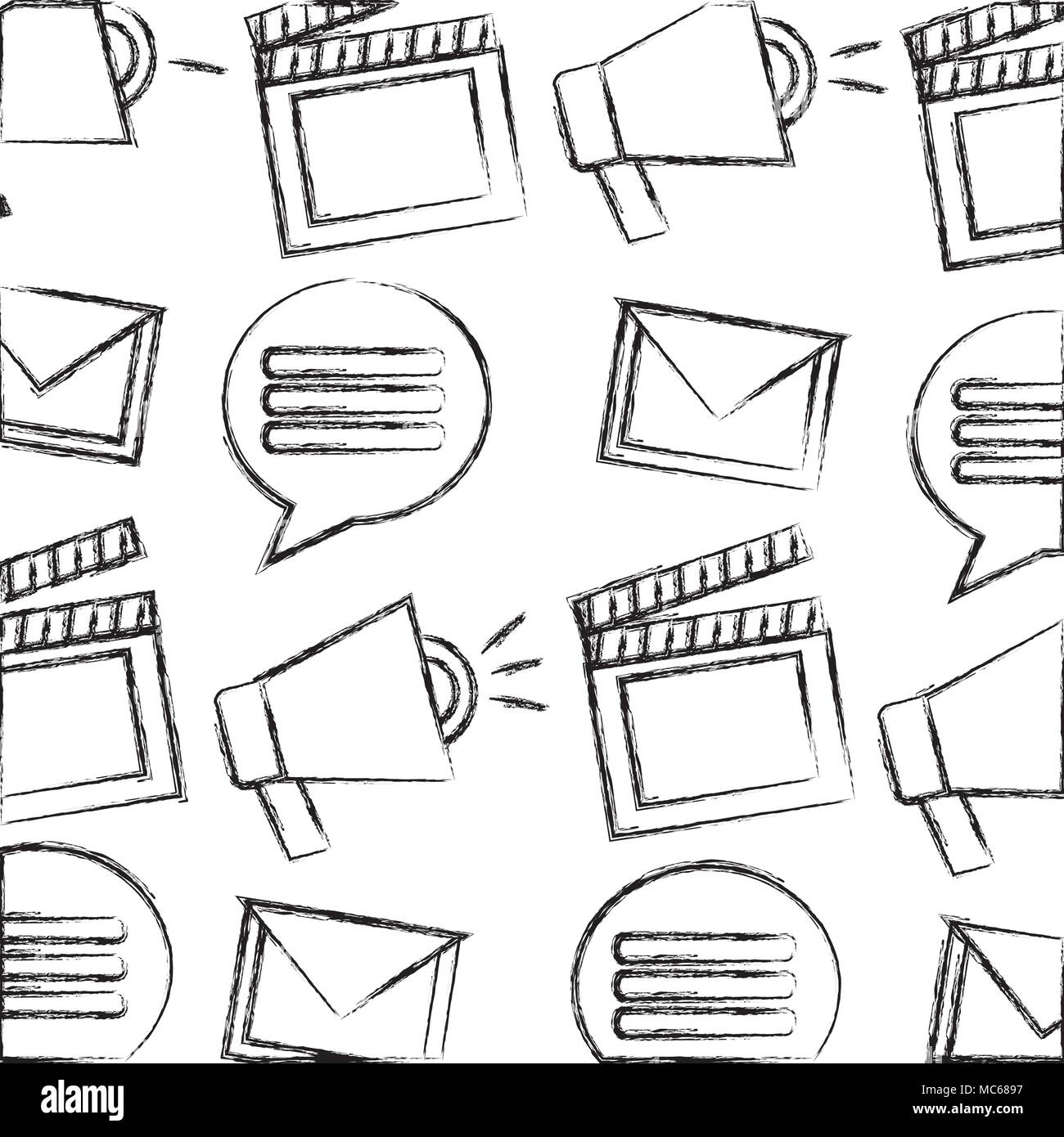 social media icons pattern background Stock Vector Image & Art - Alamy