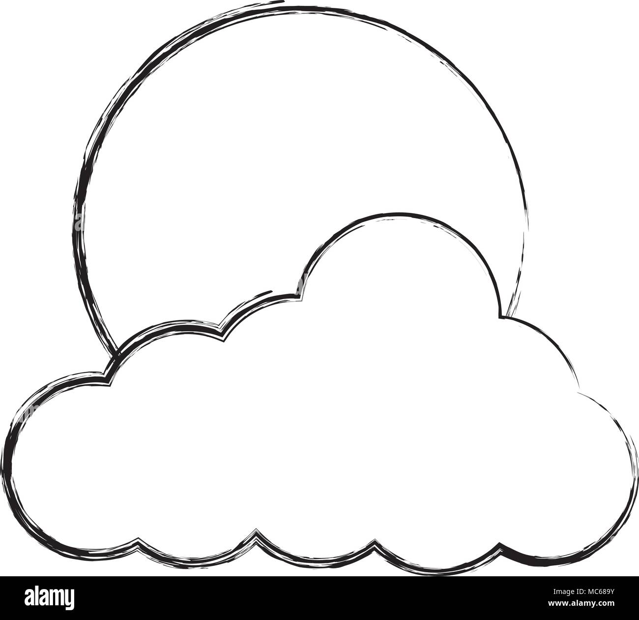 cloud with sun summer season weather Stock Vector Image & Art - Alamy