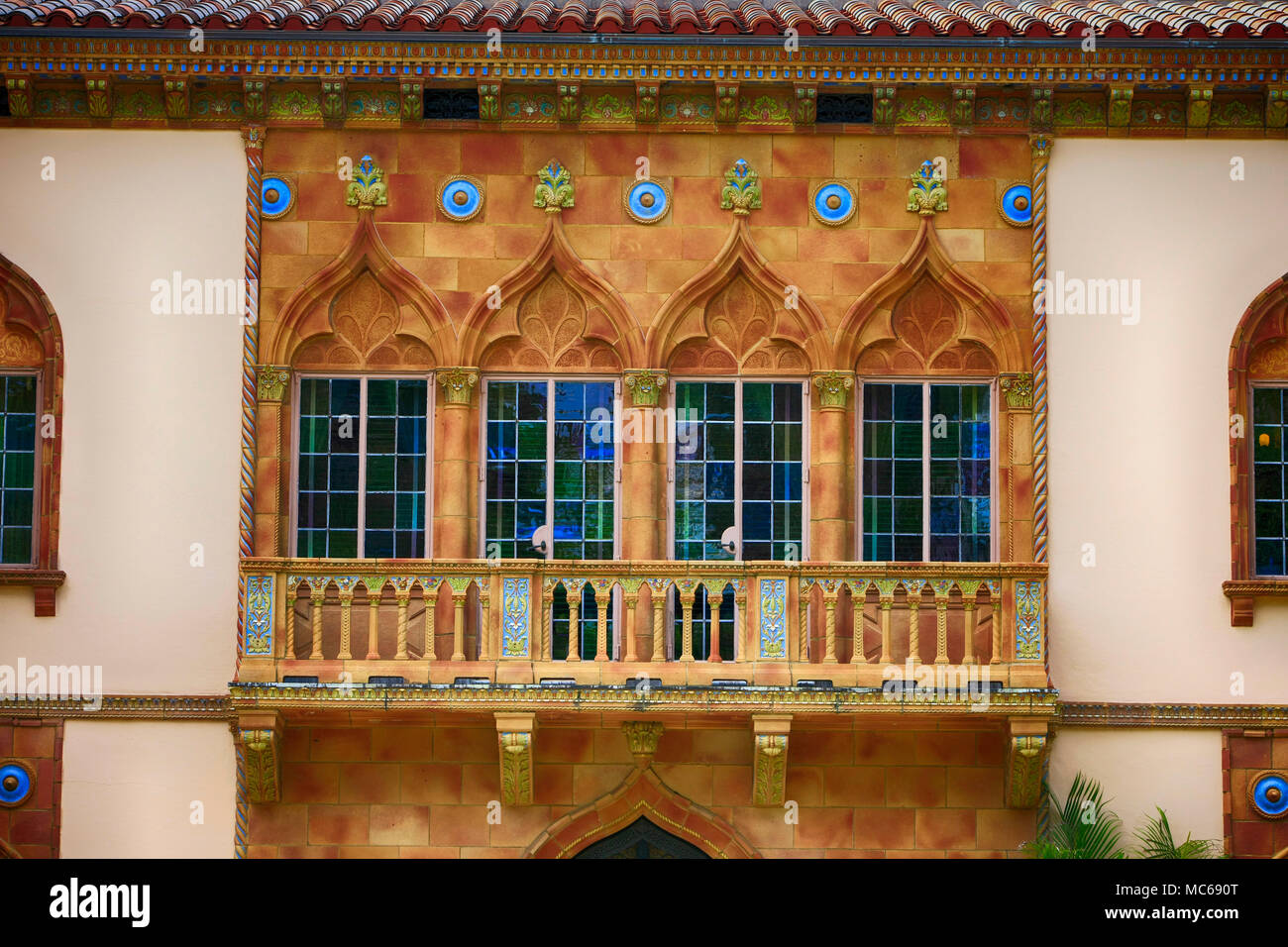 Architectural features of Ca D' Zan, the Ringling home in Sarasota FL ...
