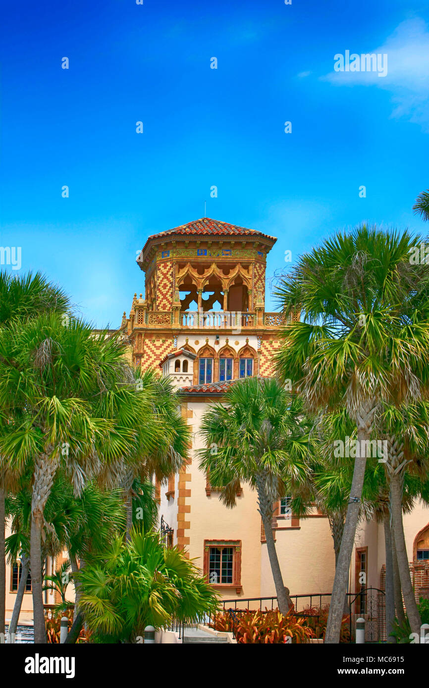 Architectural features of Ca D' Zan, the Ringling home in Sarasota FL ...