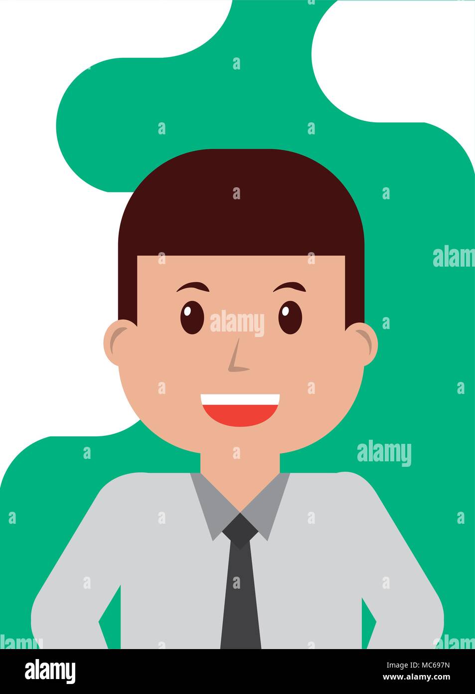 Male female workers smiling Stock Vector Images - Alamy
