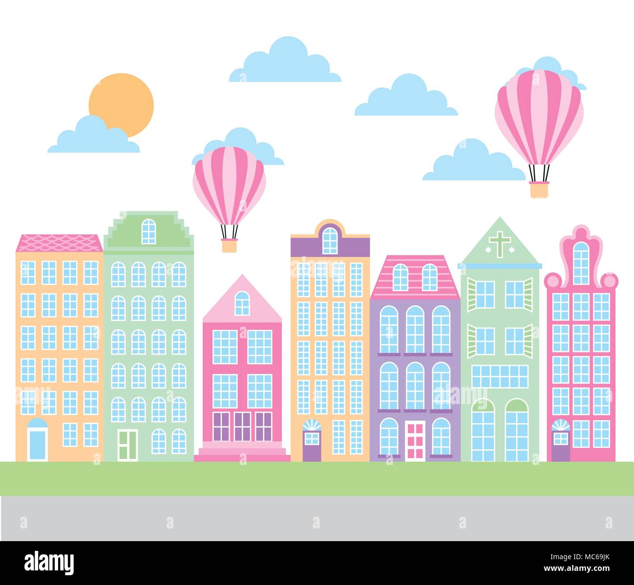 Romance architecture Stock Vector Images - Alamy