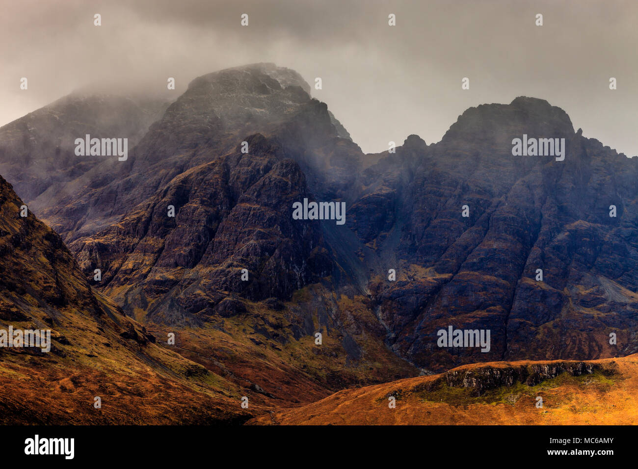 Bla Bheinn (Blaven), The Cuillin Mountain Range, Isle Of Skye, Scotland ...