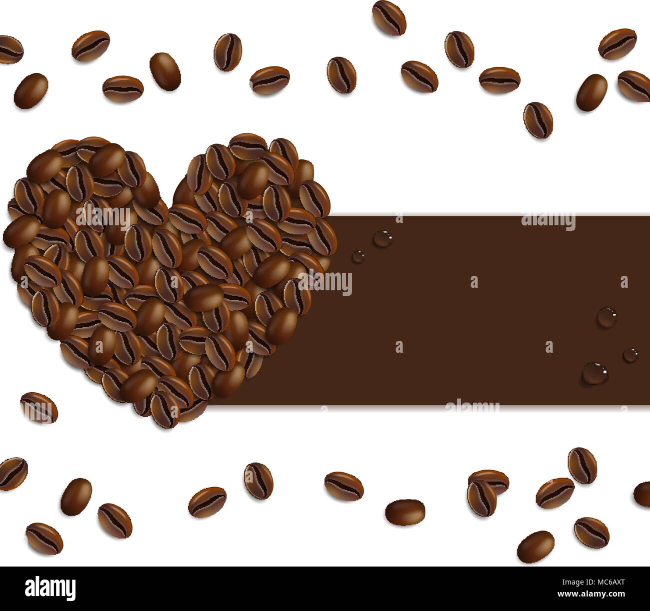 banner from coffee beans on a white background Stock Vector Image & Art ...