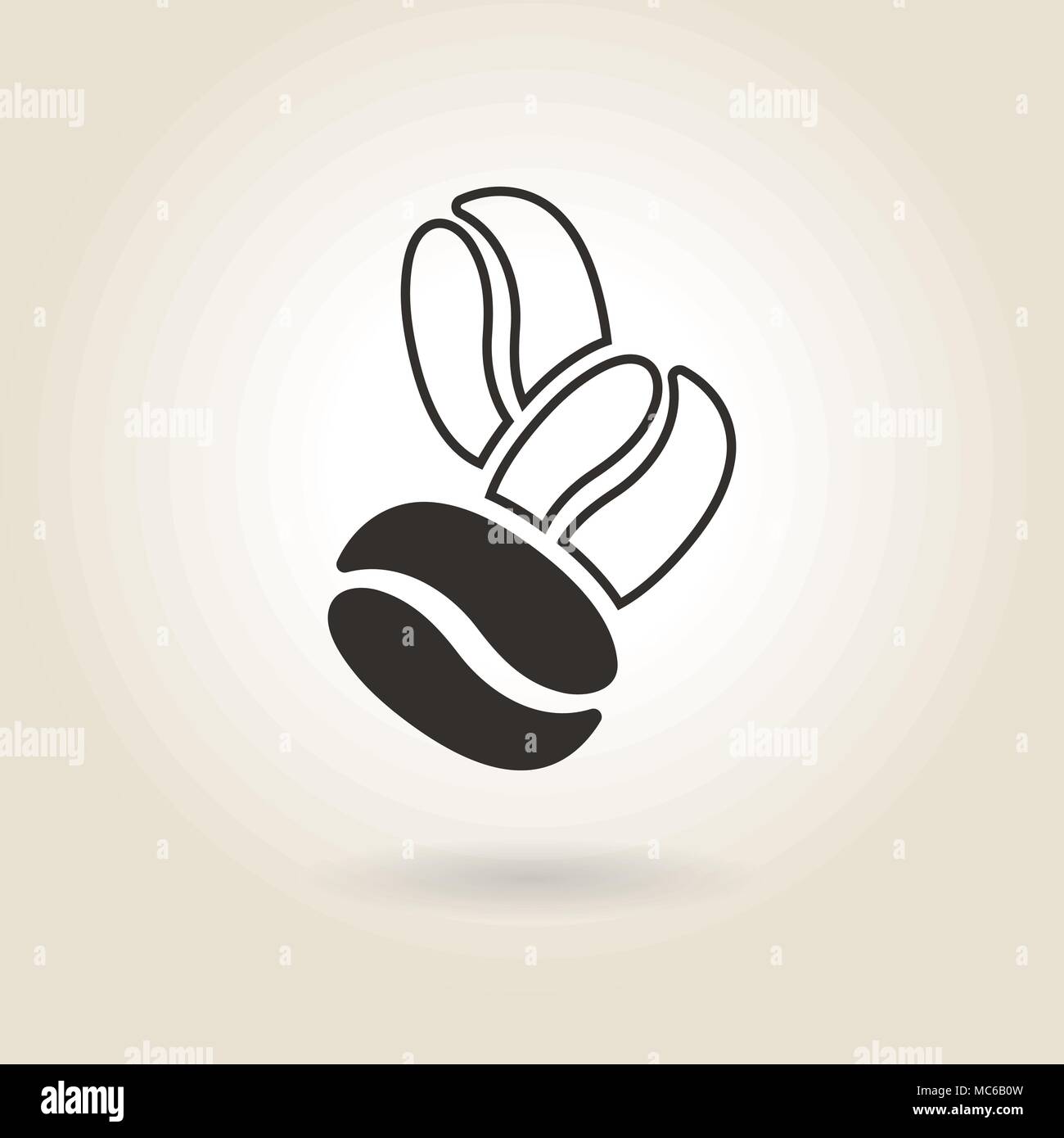 Coffee bean symbol Stock Vector Images - Alamy