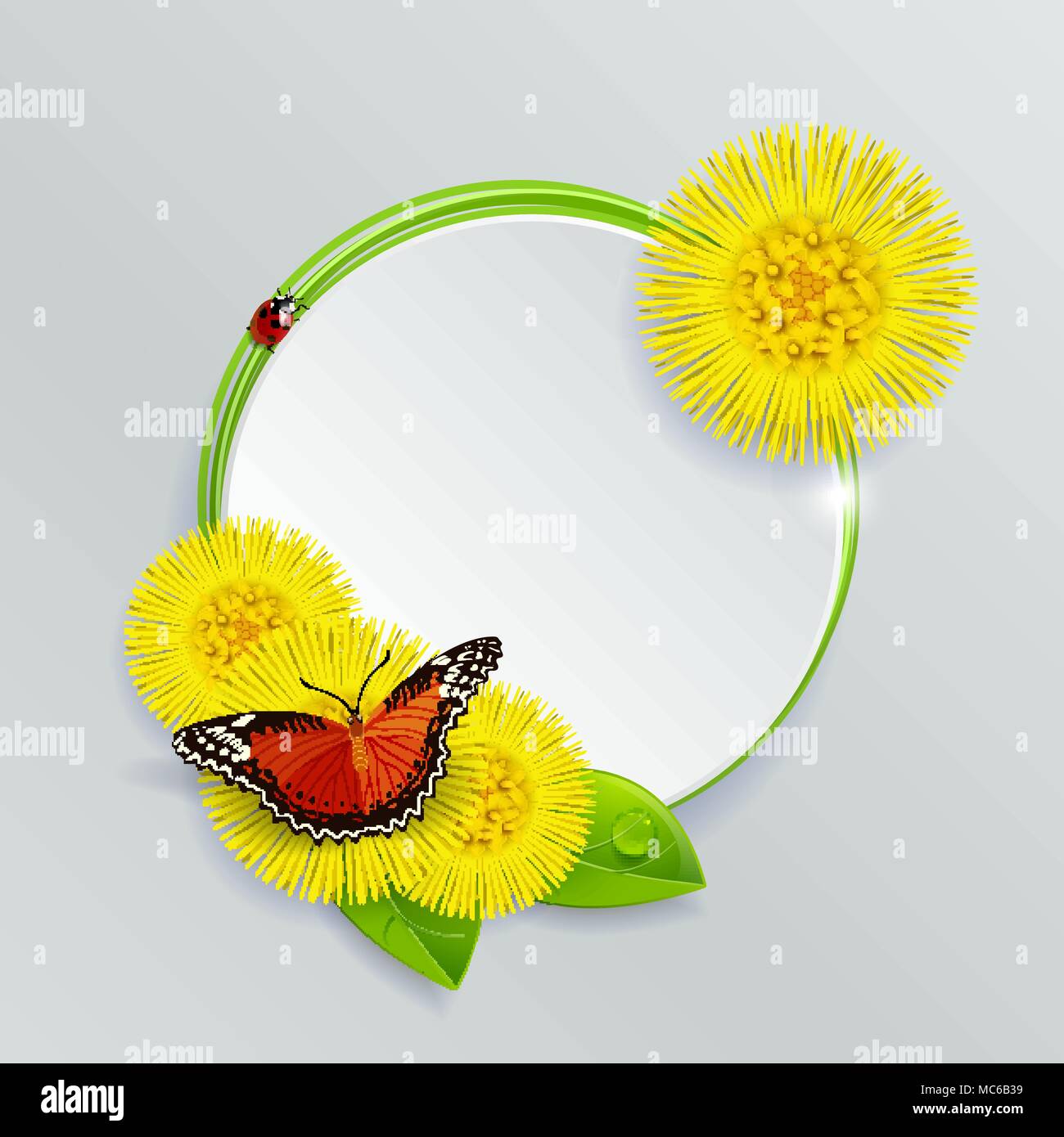 A butterfly on a meadow Stock Vector Images - Alamy