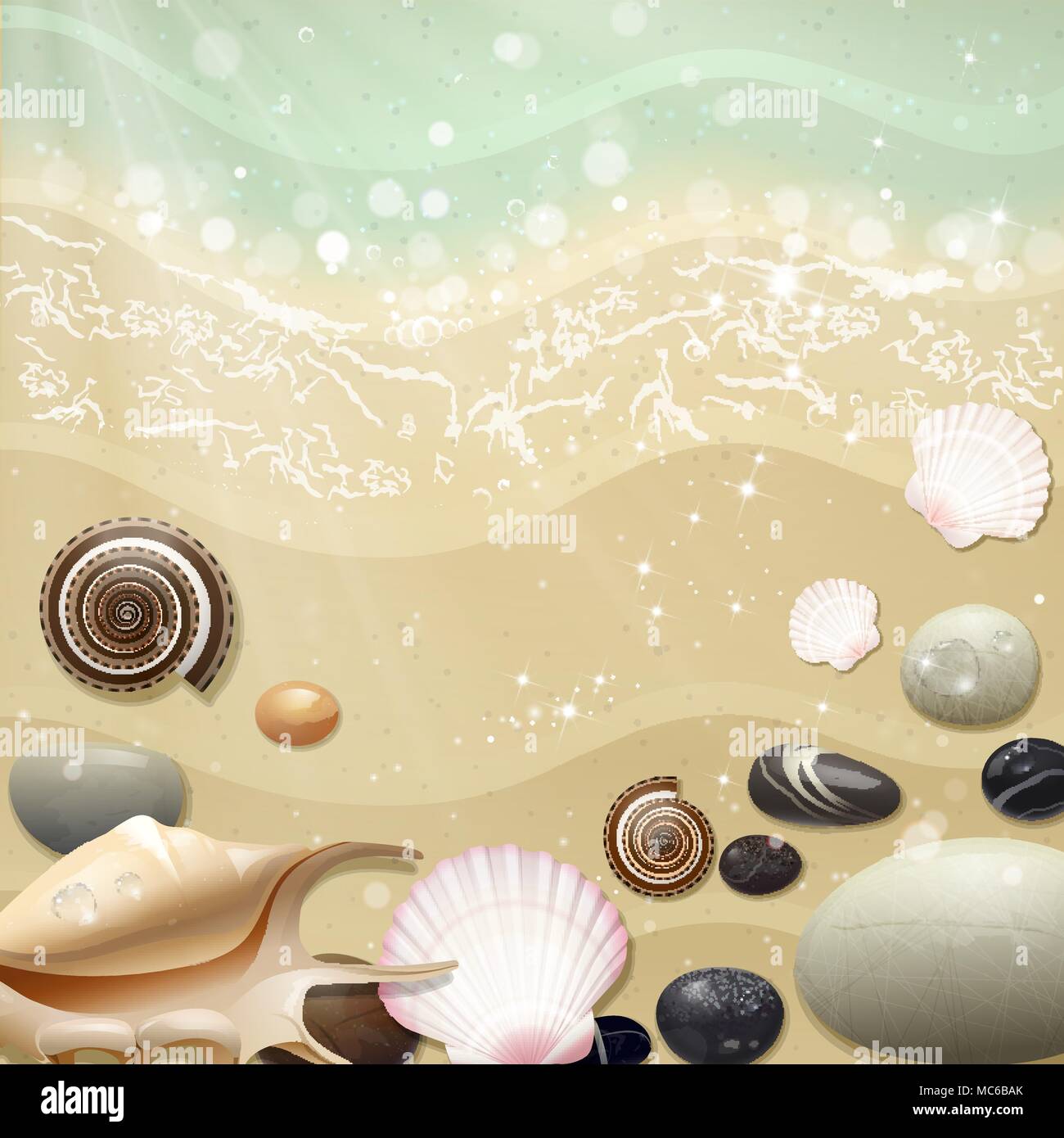 Pebble bay Stock Vector Images - Alamy