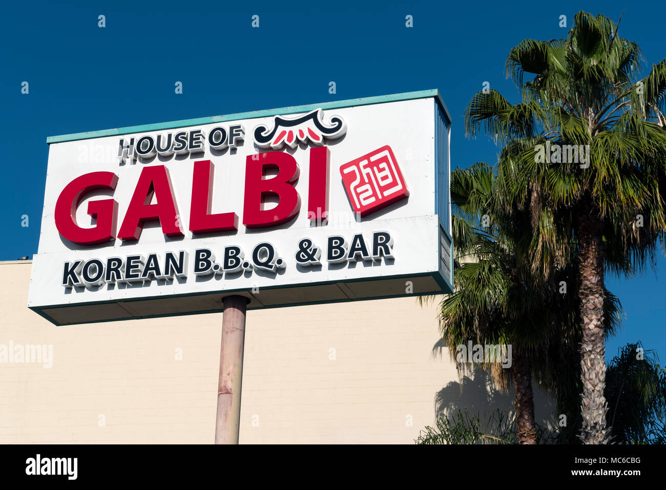 House of Glabi Korean bar sign, Los Angeles Stock Photo - Alamy
