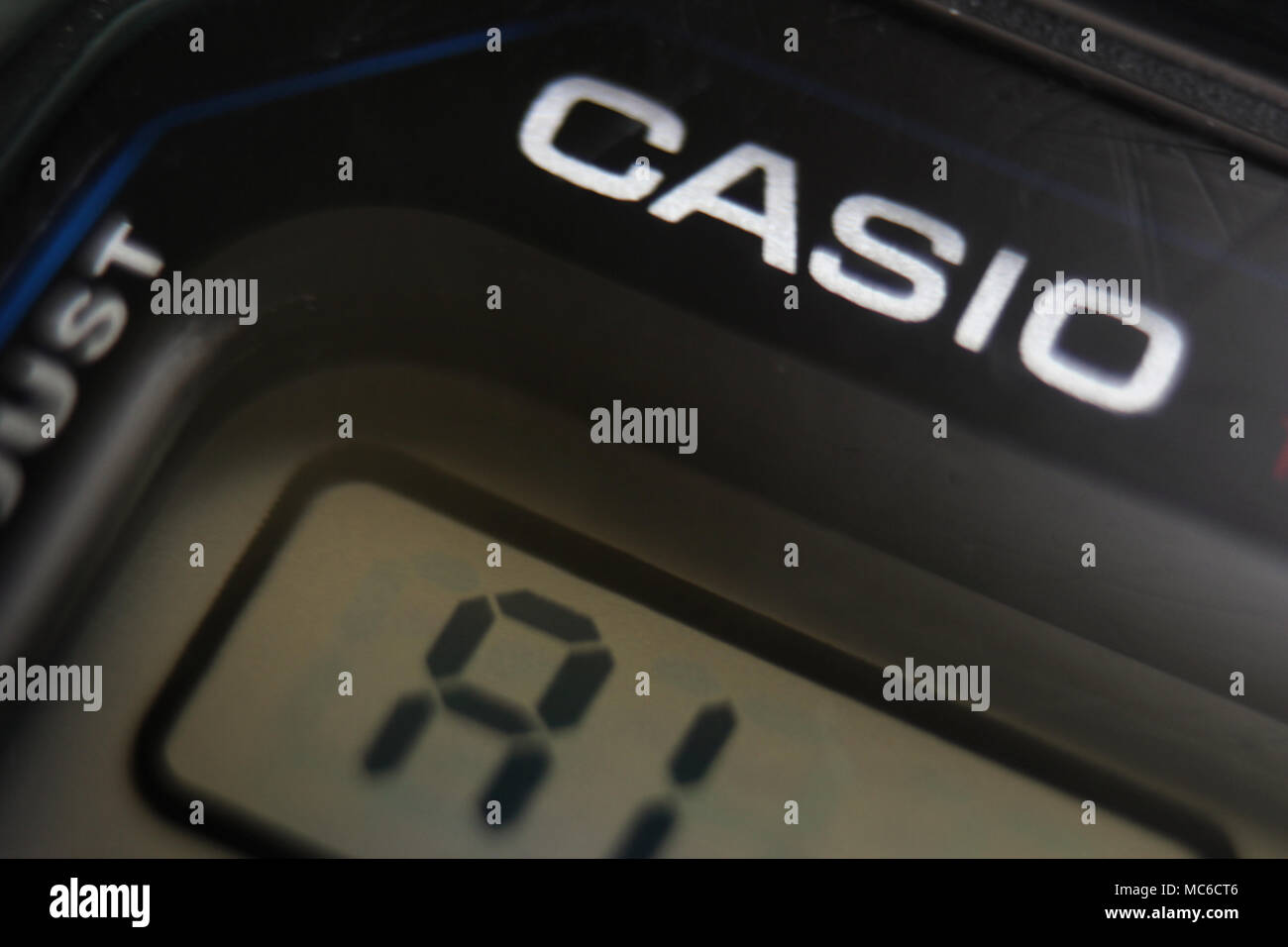 Casio digital quartz watch, close-up Stock Photo - Alamy
