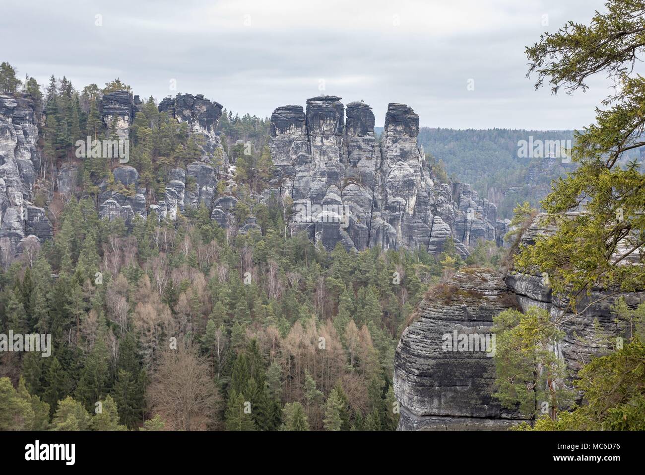 Saxon Switzerland / saxon sandstone mountains in Rathen (Saxony), 01 ...