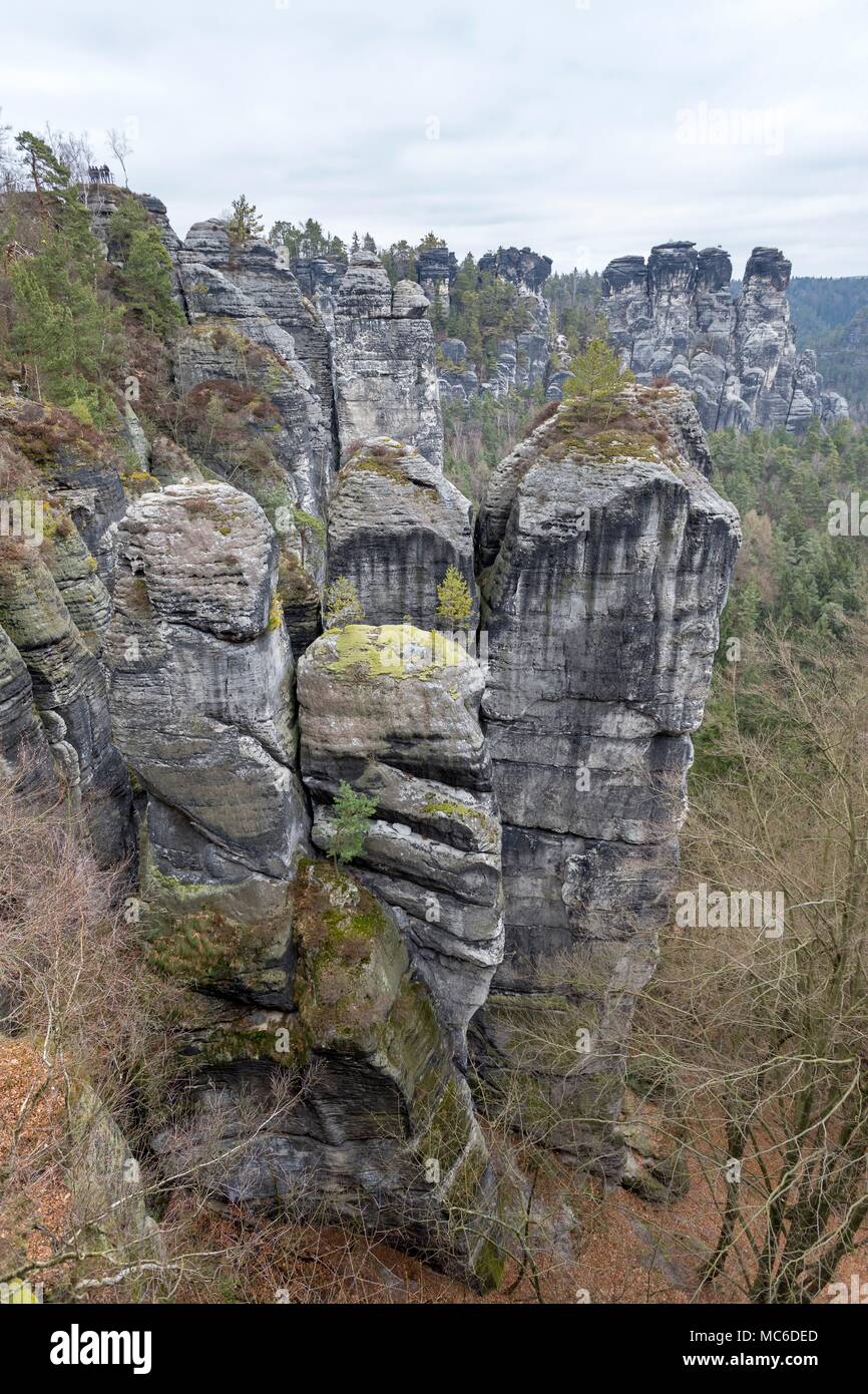 Saxon Switzerland / saxon sandstone mountains in Rathen (Saxony), 01 ...