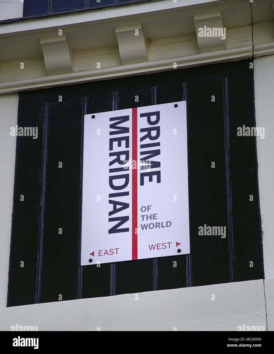 The official Prime Meridian at the Royal Greenwich Observatory marks ...