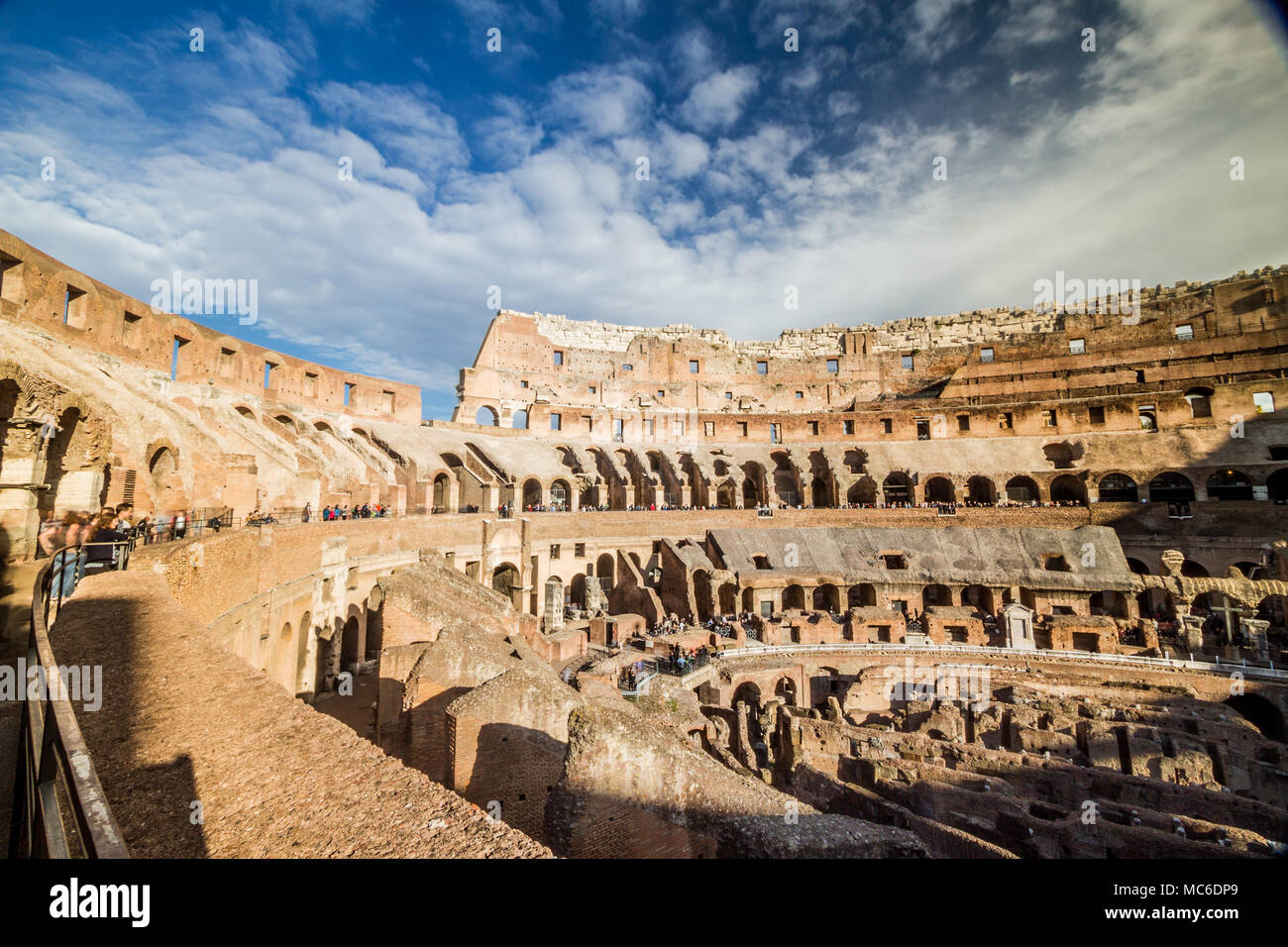 Rome, October 2017: Tourists visiting the interior of the iconic ...