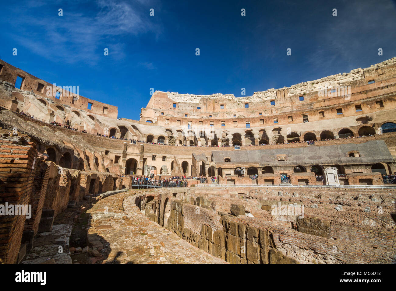 Rome, October 2017: Tourists visiting the interior of the iconic ...